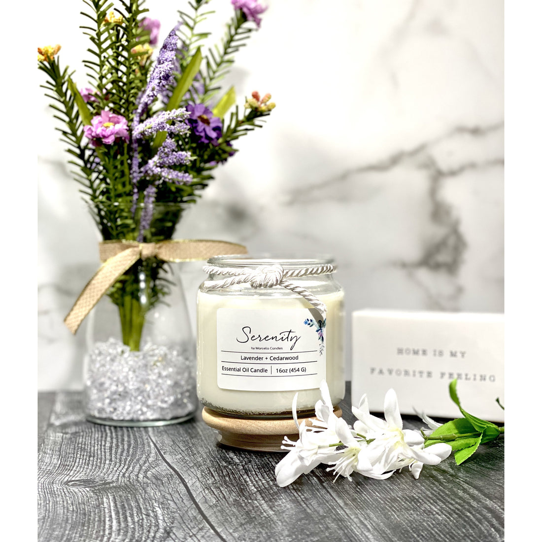Housewarming Gift Set | Serenity Self-Care Box | Marcella Candles